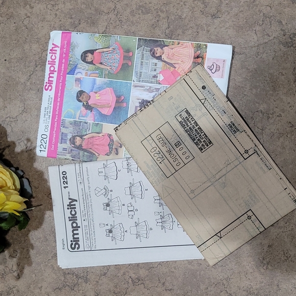 Simplicity | Office | 325 Simplicity 8 Doll Clothes Sewing Pattern 122 ...